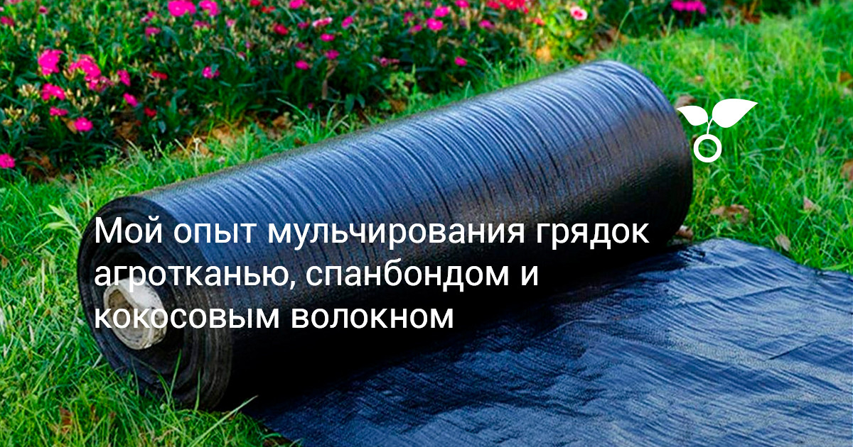 Мой опыт мульчирования грядок агротканью, спанбондом и кокосовым ...